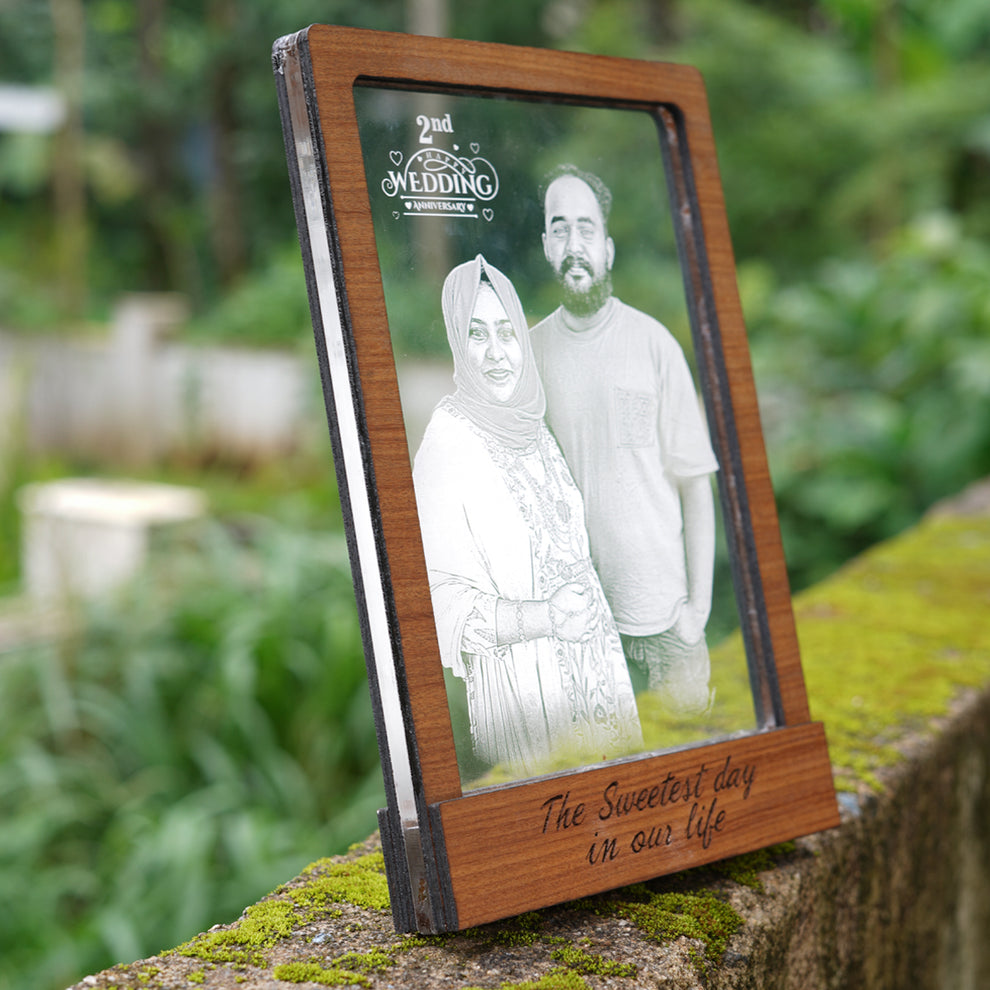 Customized Engraved Photo Frame 3D Night Lamp – Picloon