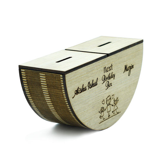 Customised Wooden Money Saving Box | Piggy box – Picloon