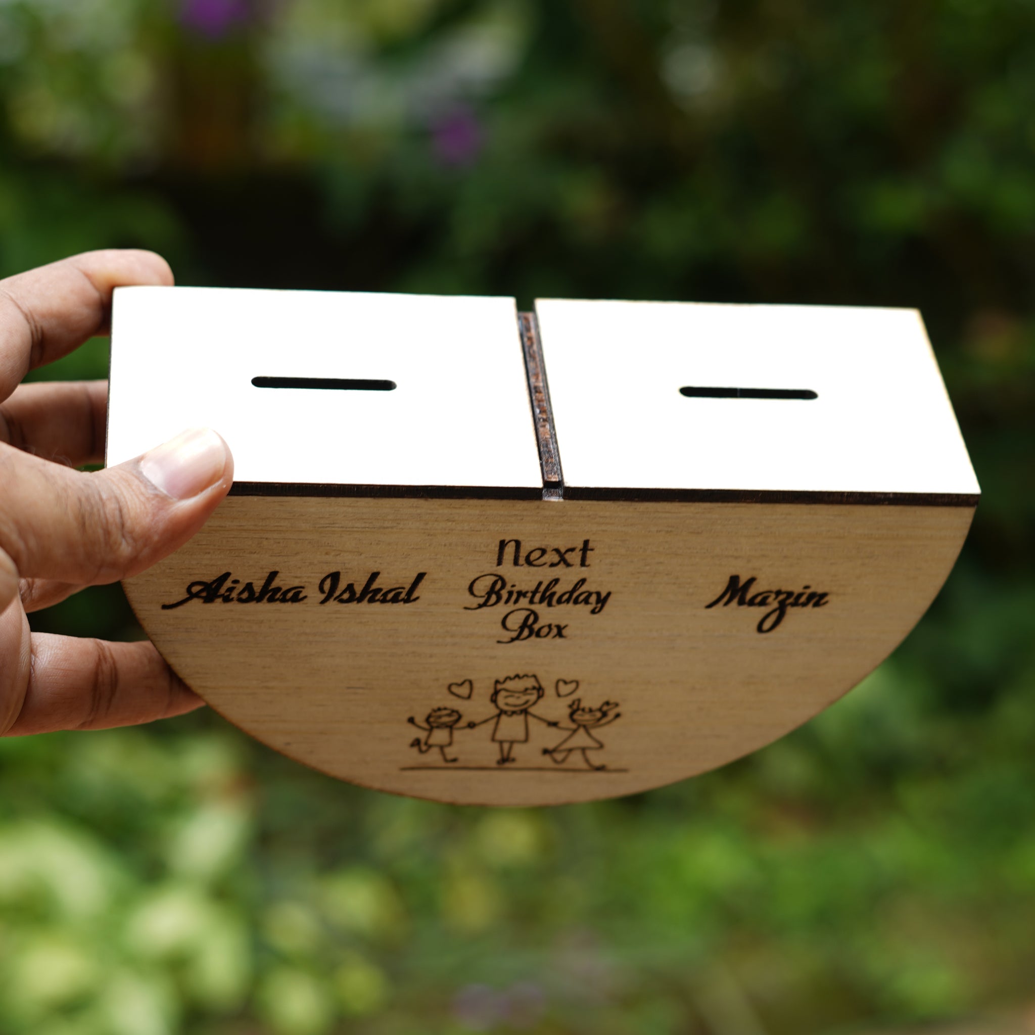 Customised Wooden Money Saving Box | Piggy box – Picloon