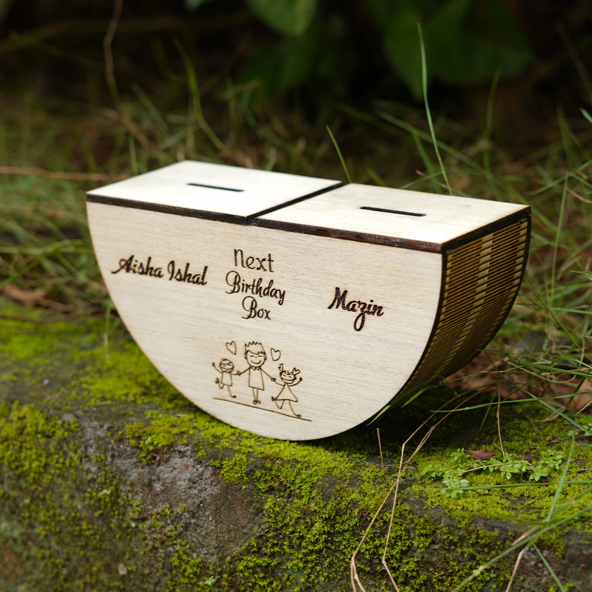 Customised Wooden Money Saving Box | Piggy box – Picloon