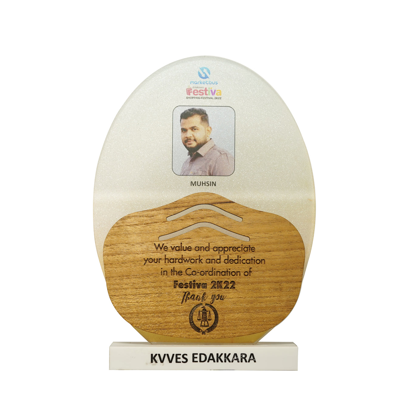 Personalized Photo Engraved Memento with Acrylic and Wood – Picloon
