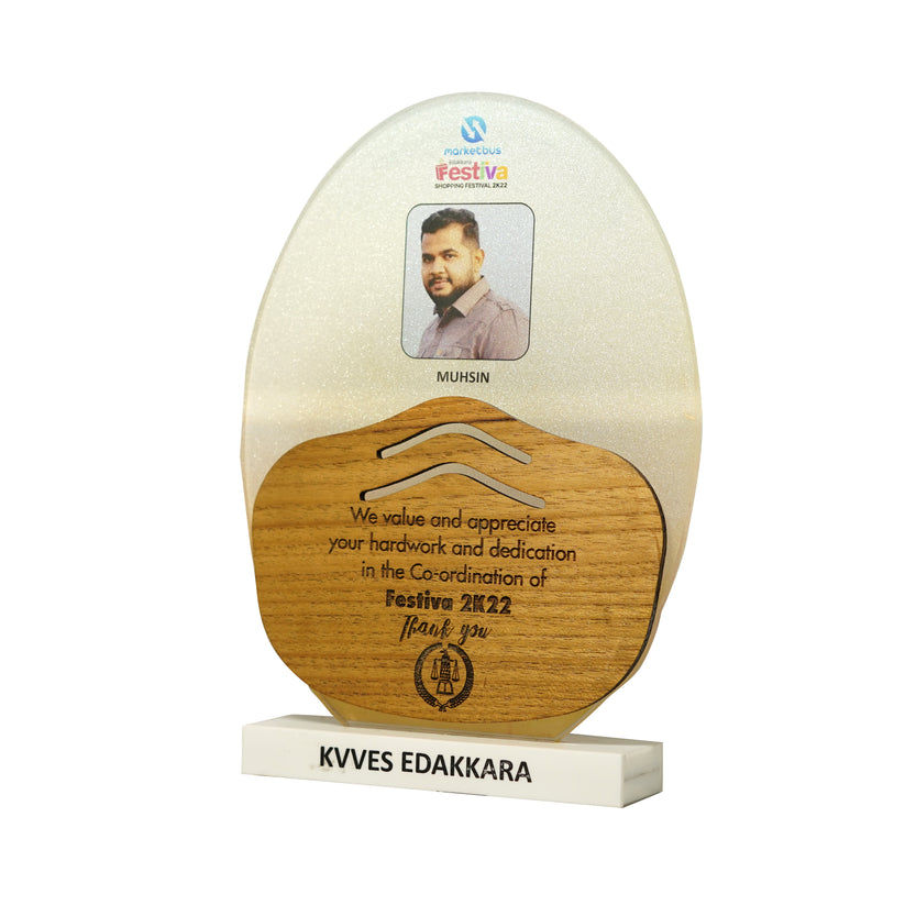 Personalized Photo Engraved Memento with Acrylic and Wood – Picloon